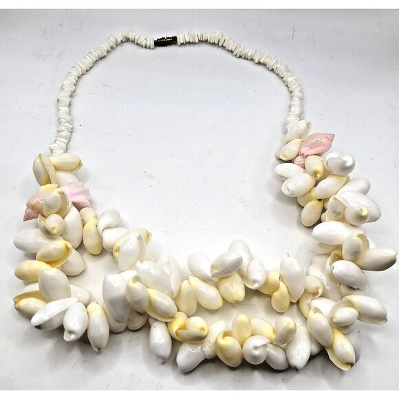 Jewelry | Vintage 6s Chunky Bohemian Shell Long Strand Necklace 24in ...